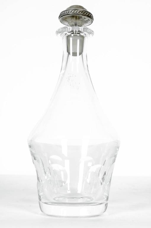 Saint Louis Crystal Decanter with Sterling Silver Topper For Sale at ...