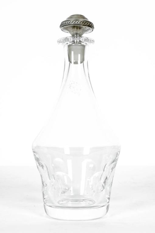 Saint Louis Crystal Decanter with Sterling Silver Topper For Sale at ...