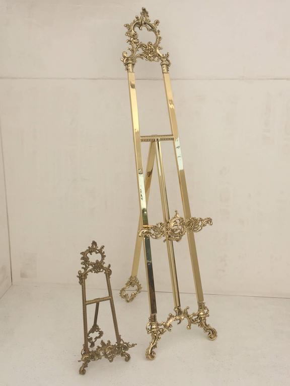 Polished Brass Floor Easel at 1stDibs | brass easel stand, large brass ...
