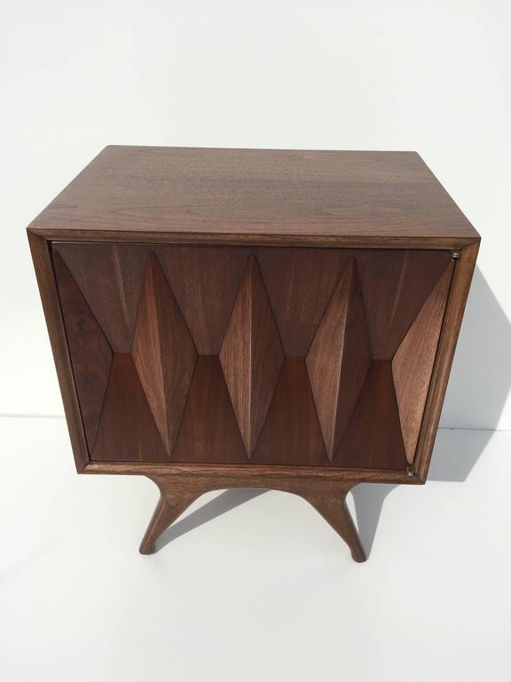 Albert Parvin Sculptural Diamond Front Nightstands for American of ...