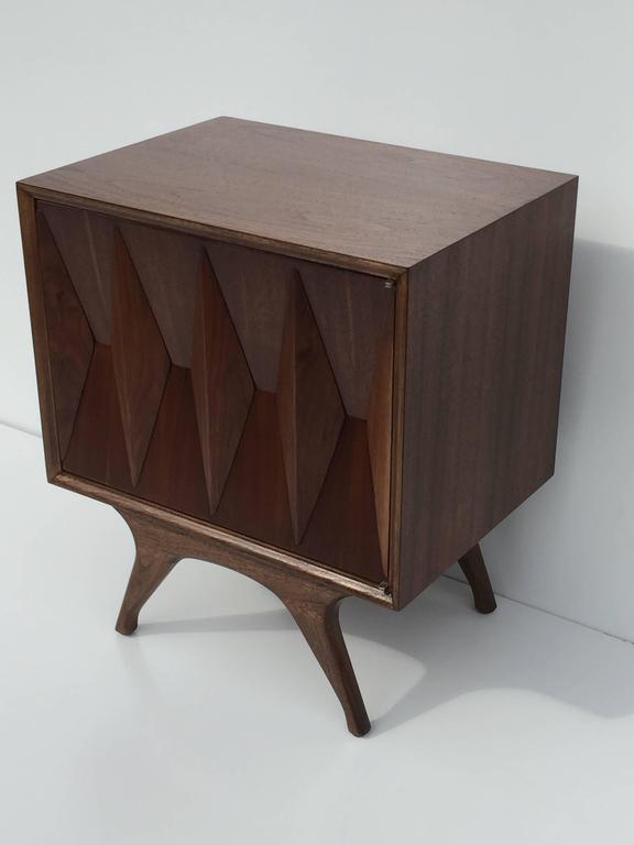 Albert Parvin Sculptural Diamond Front Nightstands for American of ...