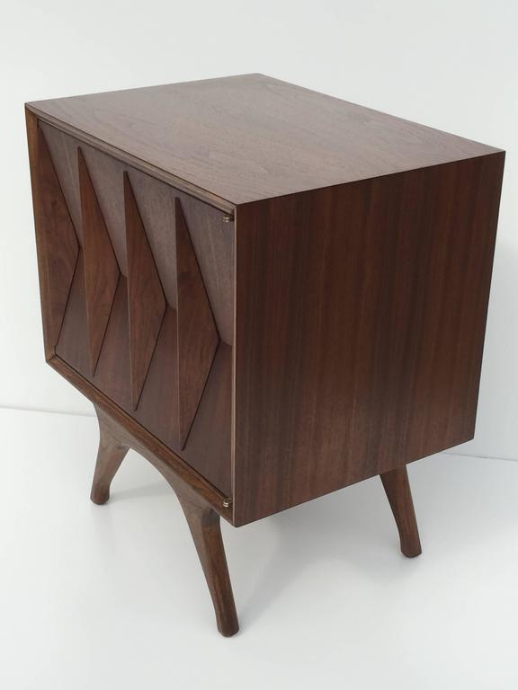Albert Parvin Sculptural Diamond Front Nightstands for American of ...
