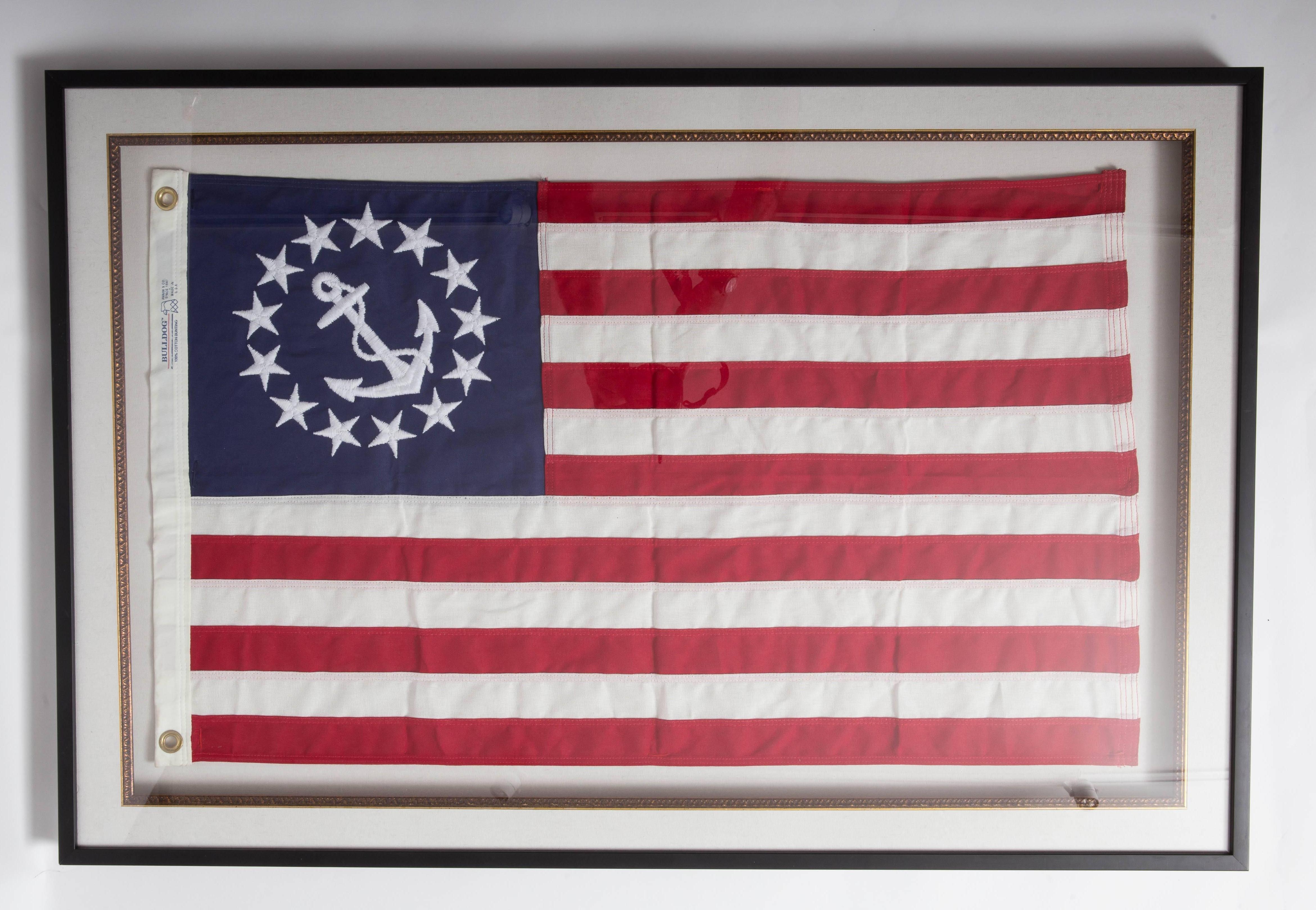 Framed Nautical American Flag at 1stDibs
