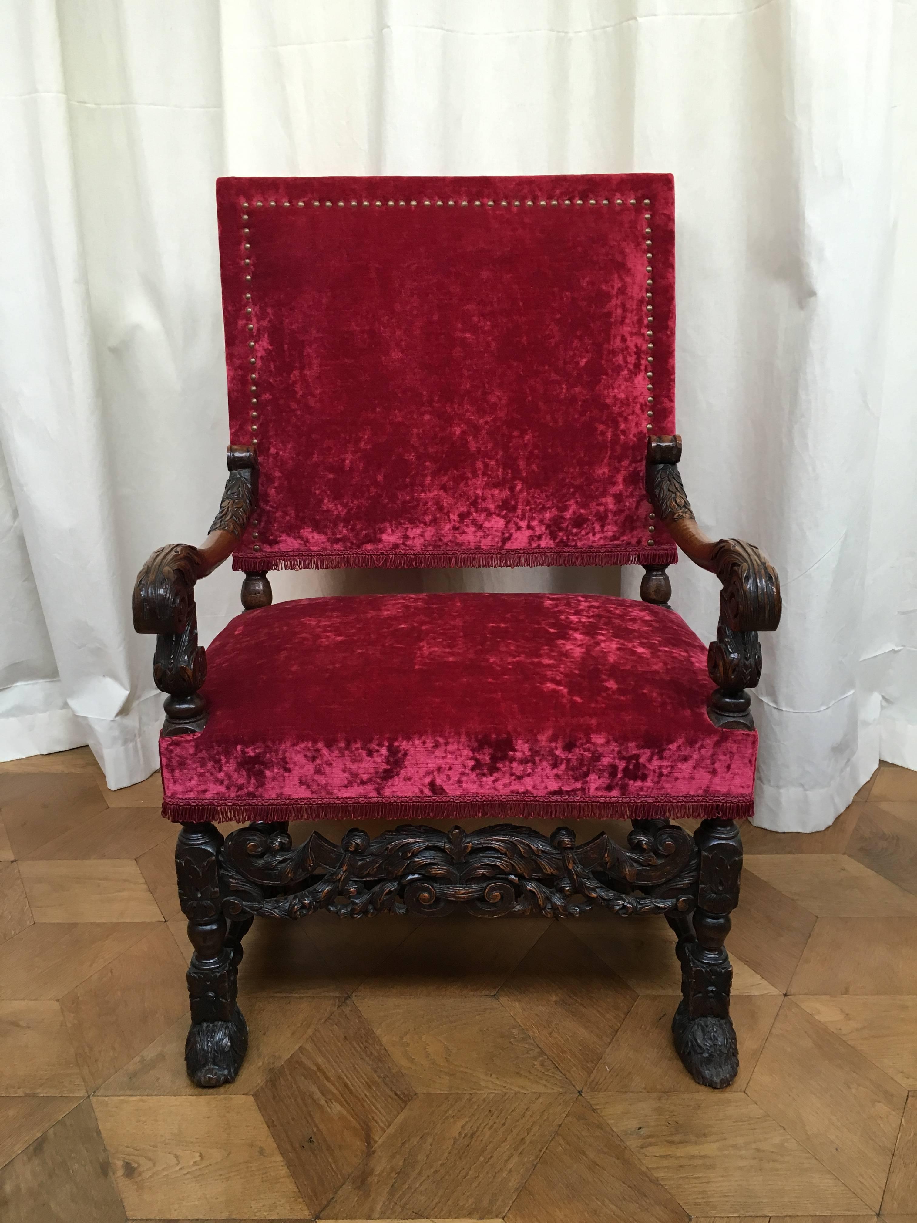 Pair of French Louis XIV Fauteuils at 1stDibs