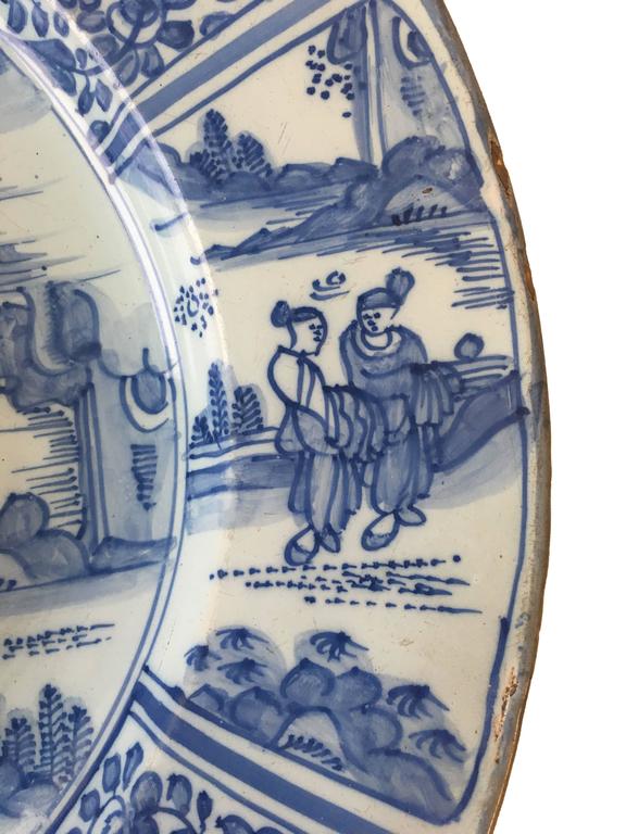 Large Delftware Charger, Probably Frankfurt Delftware For Sale at ...