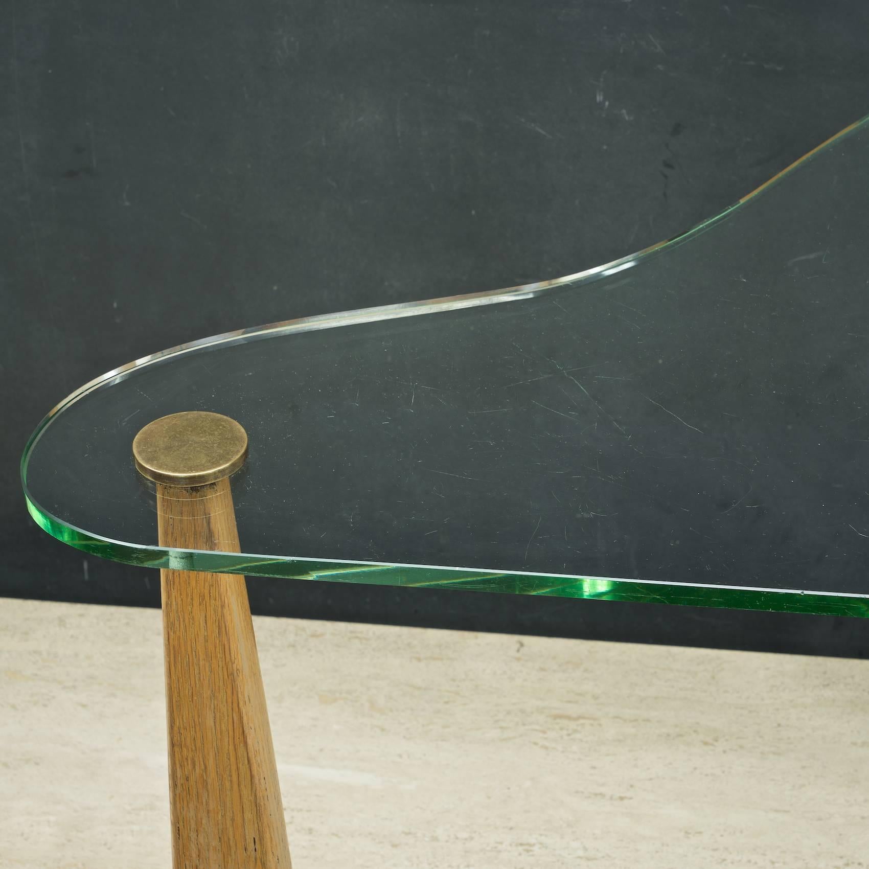 Mid-Century Biomorphic Louis Sognot style Atomic Boomerang Table at 1stDibs