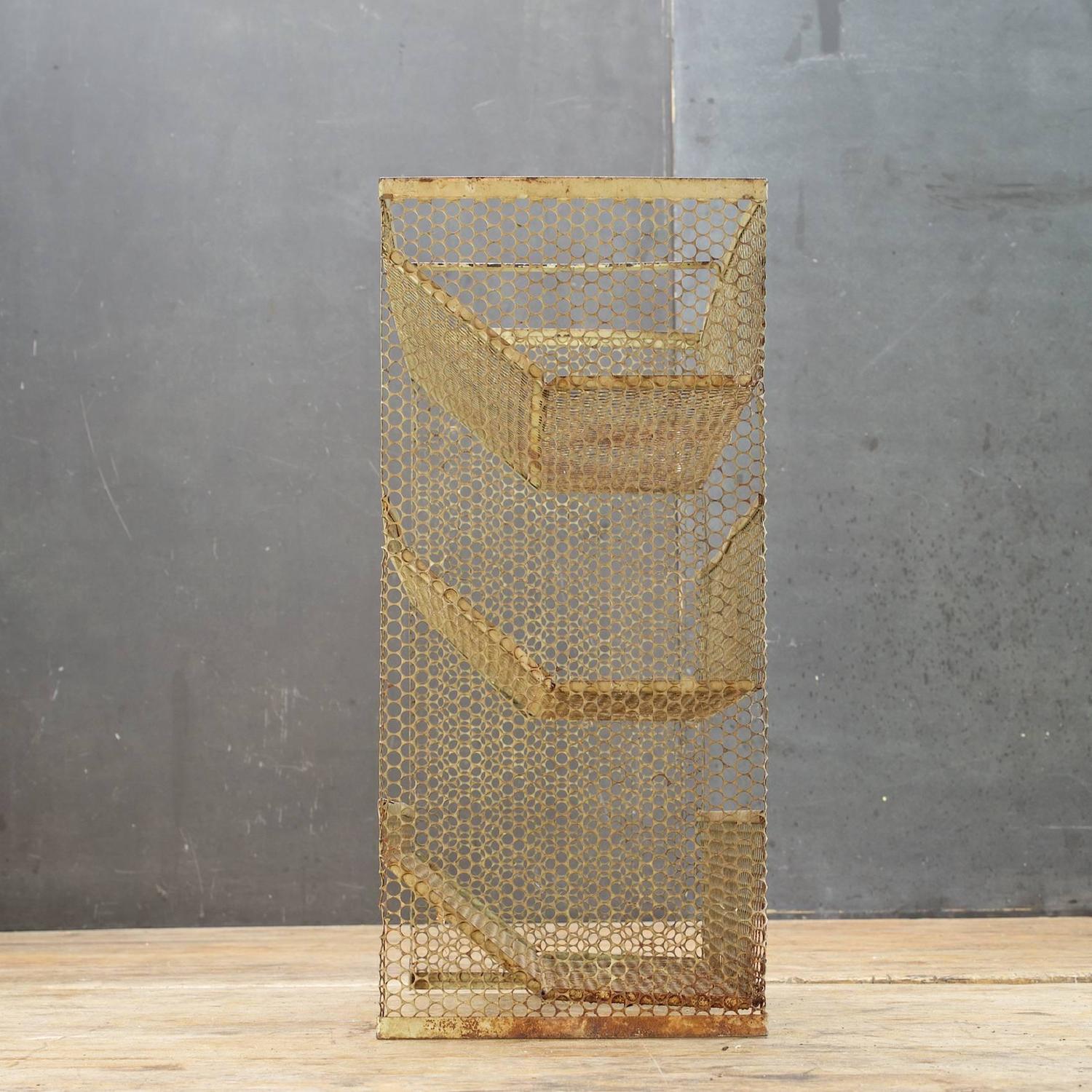 Prouve style Industrial Perforated Metal Display Shelf at 1stdibs