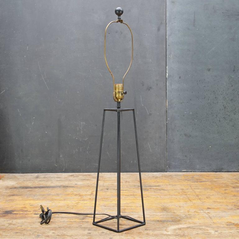 Verplex Iron Rod Box Lamp in the Manner of Harry Lawenda For Sale at ...