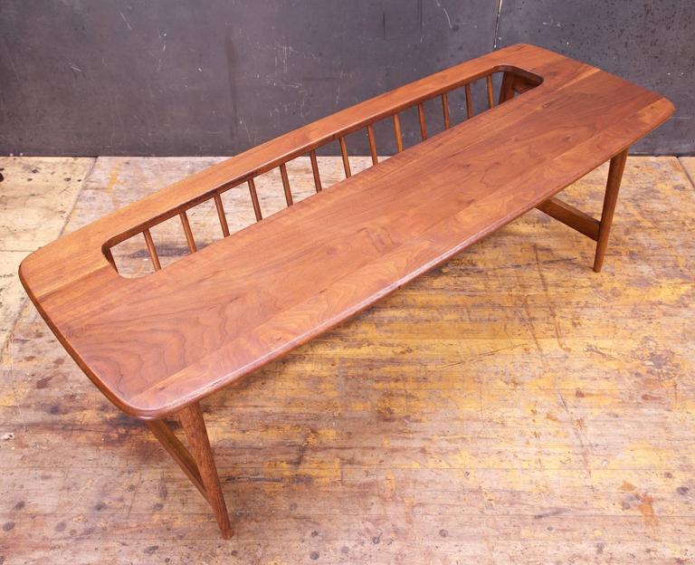 Monumental Cabin Modern Mid-Century Magazine Rack Walnut Long Coffee ...