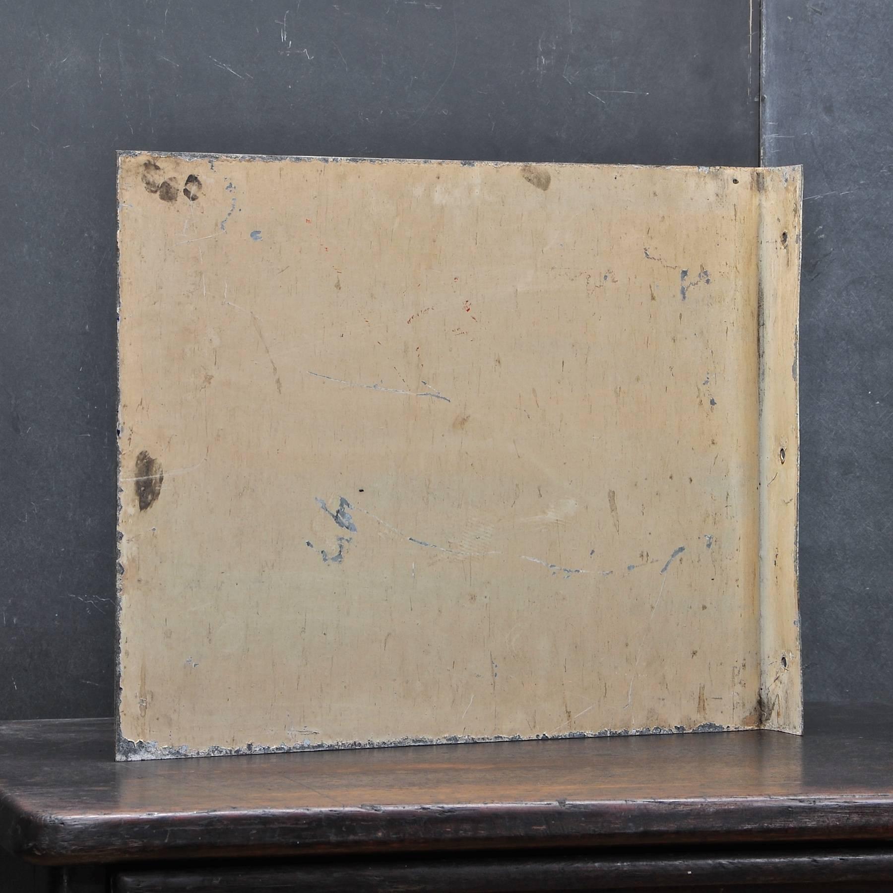 Vintage Industrial Hand-Painted Steel Lift Elevator Wall Mount Sign at ...