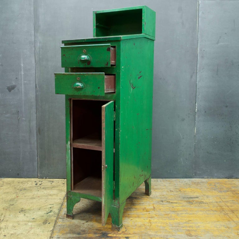 Vintage Industrial Green Steel Autohaus Garage Stand Mechanics Desk at ...