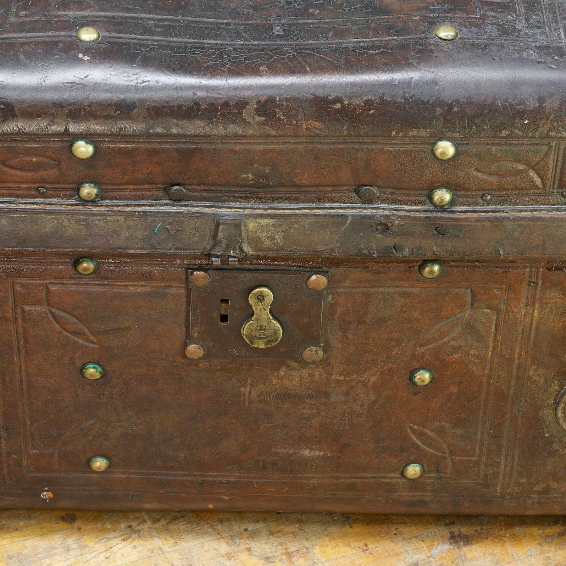 Vintage Ratrod Leather Rumble Box Trunk Steamer Luggage Model T Ford ...