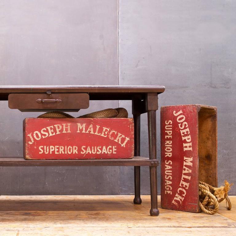 Industrial Red Hand-Painted Crates Joseph Malecki Buffalo New York Folk ...