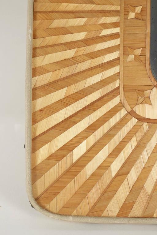 Mirror in Straw Marquetry, 1950s at 1stDibs
