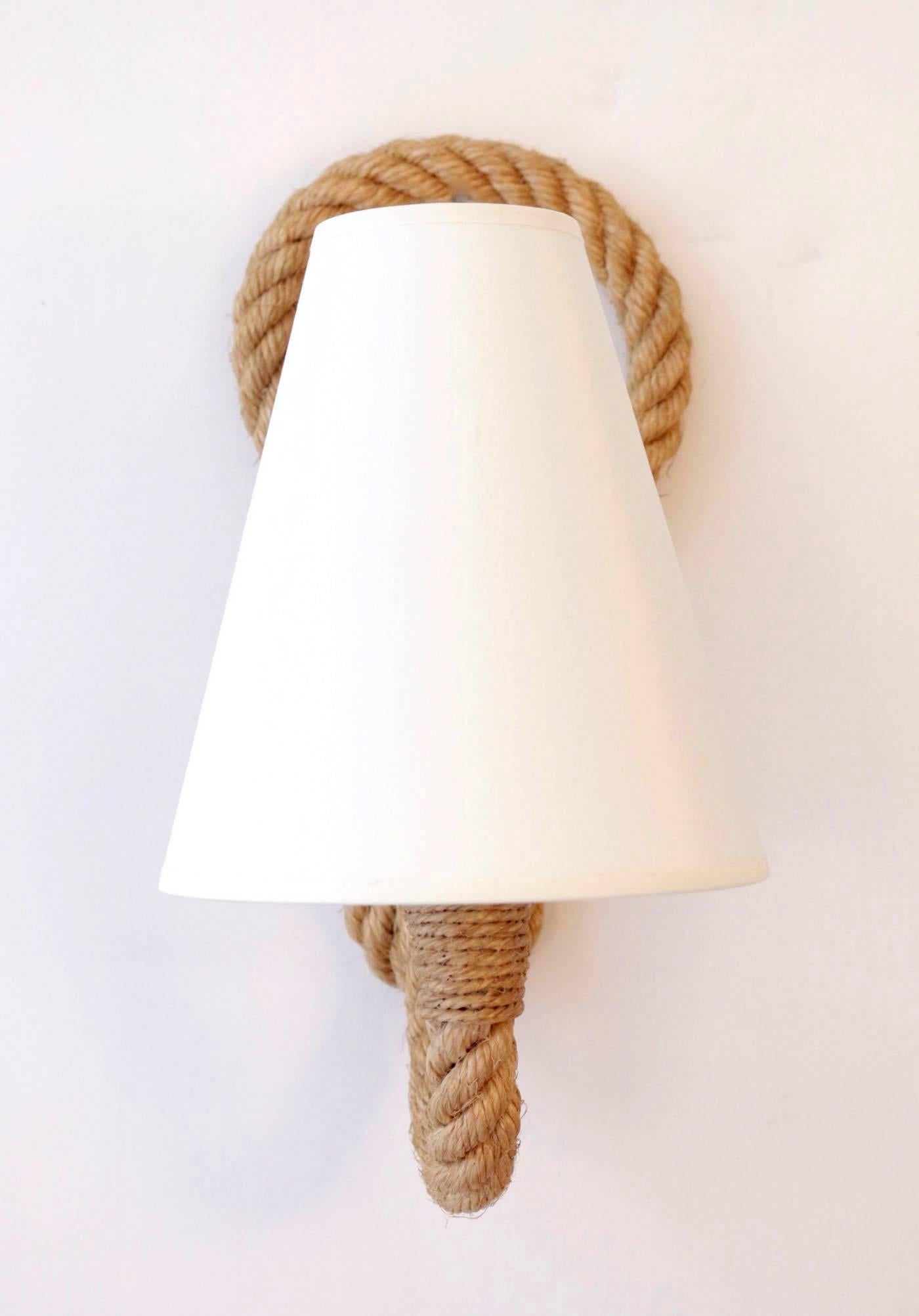 1950, Pair of Rope Sconces, Adrien Audoux and Frida Minet at 1stDibs ...