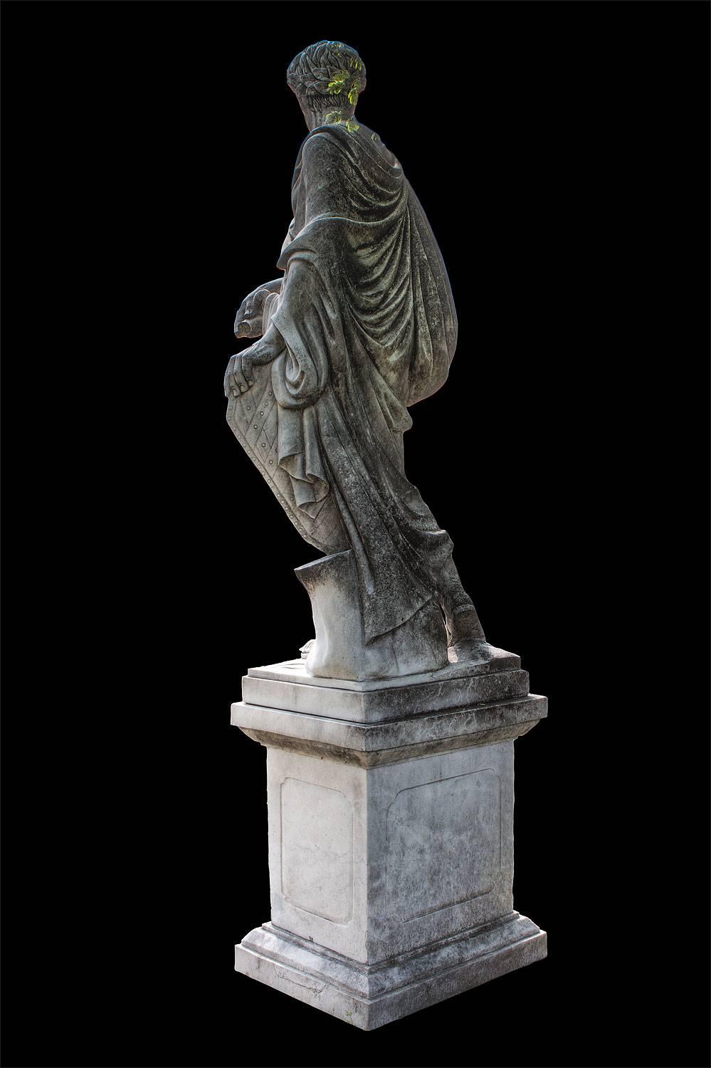 Monumental Pair of White Marble Statue of Classical Roman Figures For ...