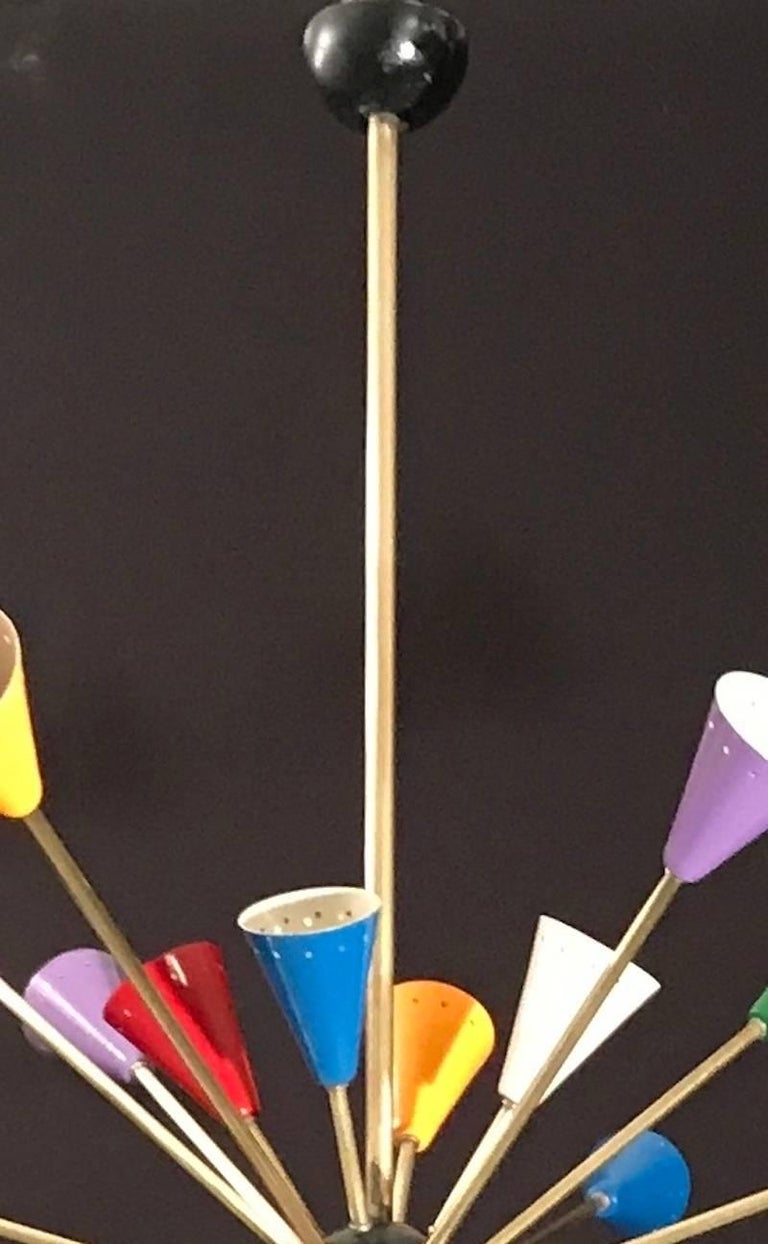 Stilnovo Multi-Color Sputnik Chandelier Mid-Century Italian Design at ...