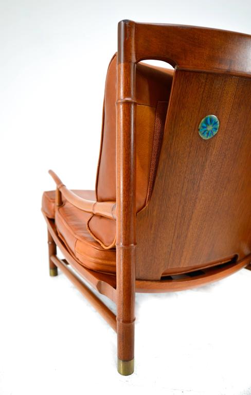 Pair of Frank Kyle Armchairs with Maggie Howe Enamel Detail at 1stDibs