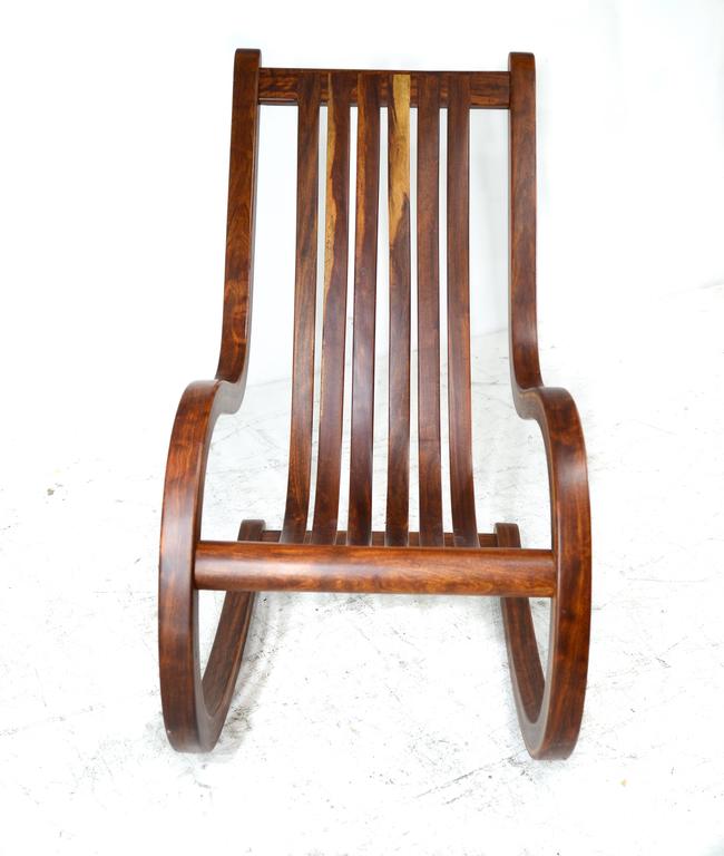 Walnut Rocking Chair For Sale at 1stDibs