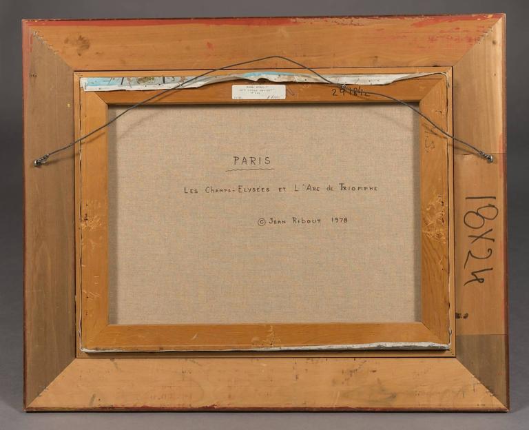 Jean Riboud 'French, 1940-1980' Oil on Canvas Depicting Champs Elysees ...