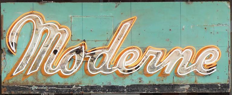 1940s "Moderne" Neon Sign at 1stDibs