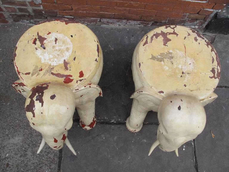 Monumental Pair of Elephant Tables at 1stDibs