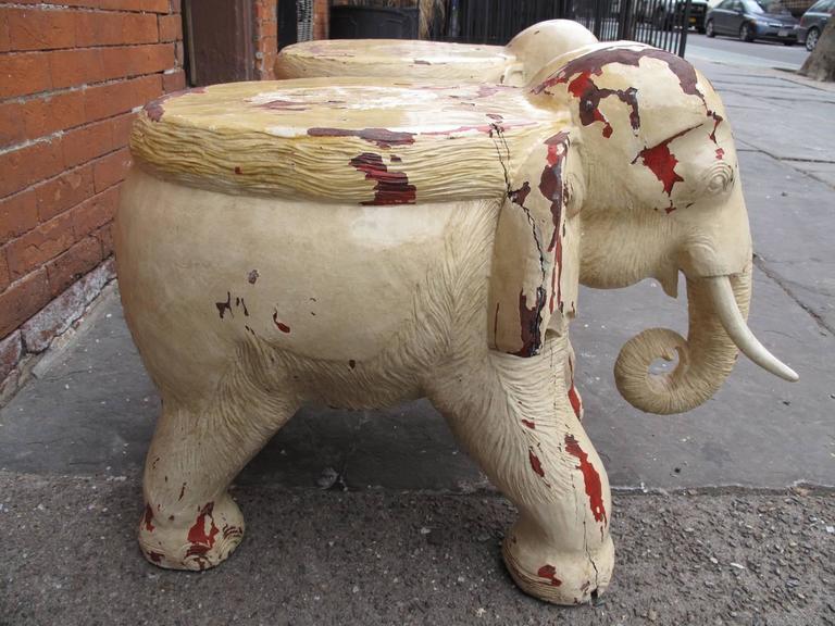Monumental Pair of Elephant Tables at 1stDibs