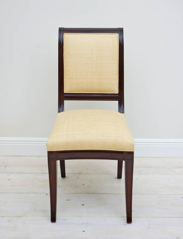 Set of 12 British Colonial Mahogany Dining Chairs Upholstered in ...
