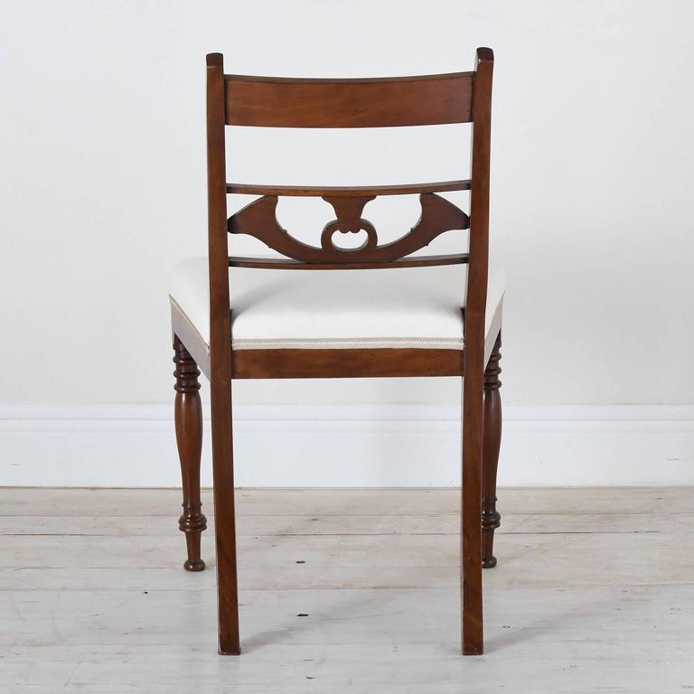 Set of 4 Antique English Regency Dining Chairs in Mahogany w ...