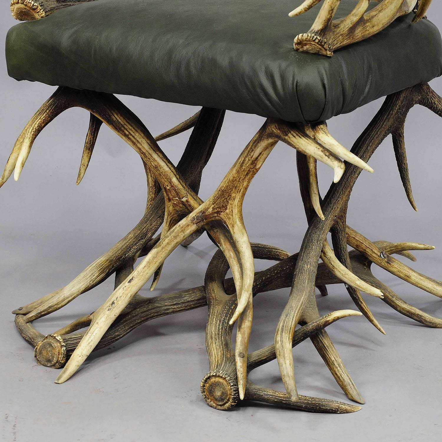 Antique Rustic Antler Chair, circa 1880 at 1stDibs | deer antler chair