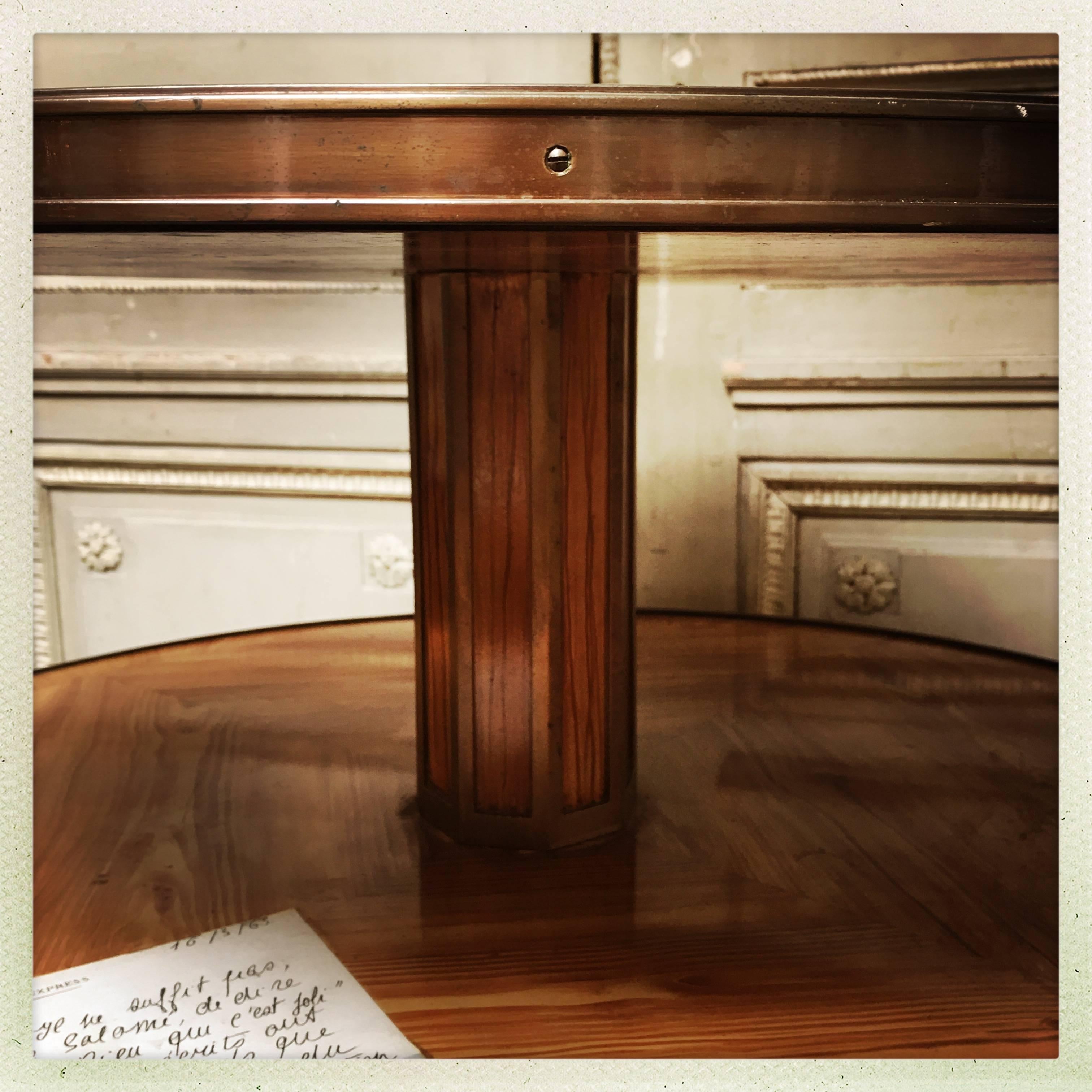 French Revolving Dumb Waiter with a Faux Bois Finish and Bronze ...