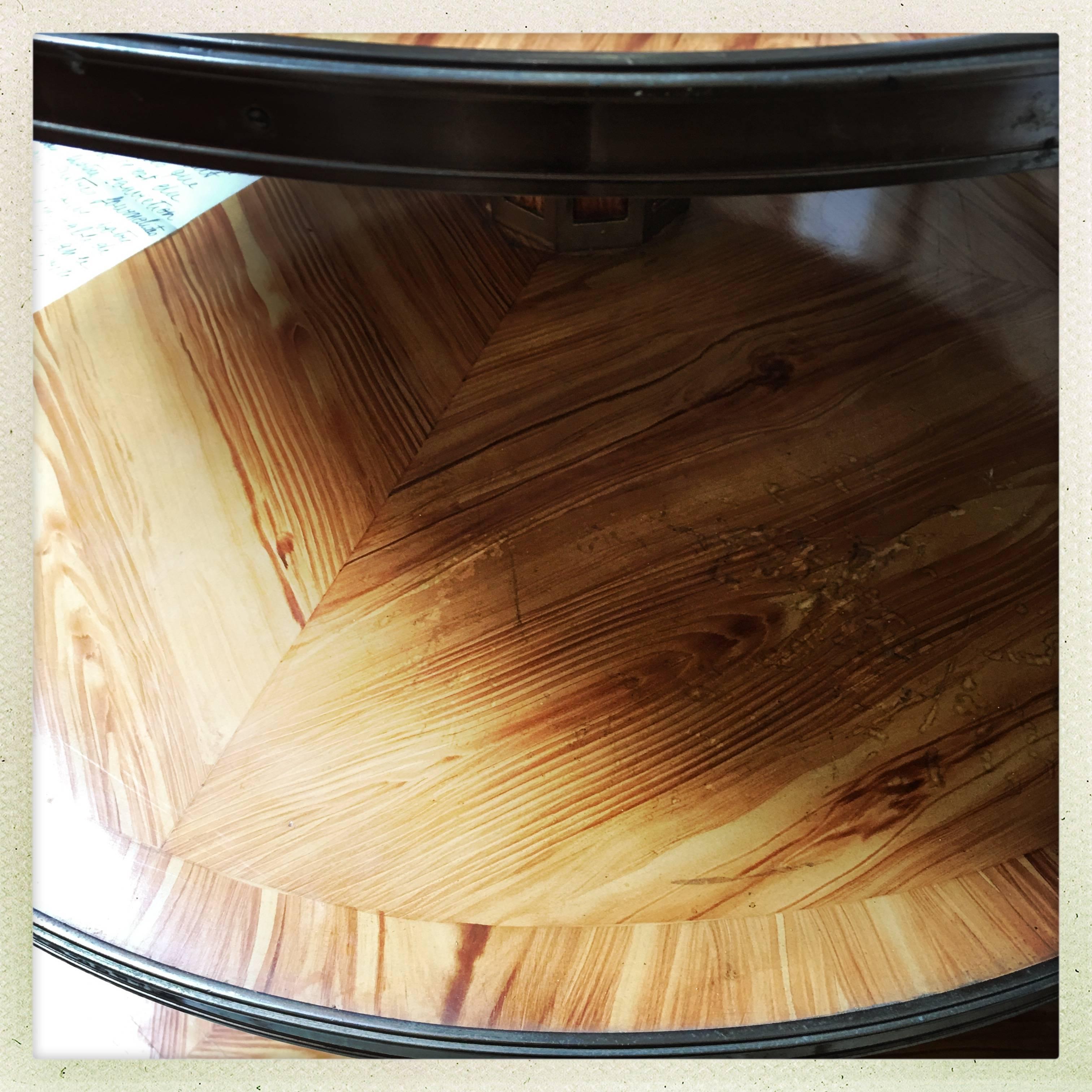 French Revolving Dumb Waiter with a Faux Bois Finish and Bronze ...