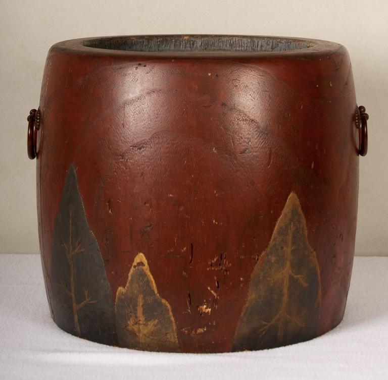 Japanese Wood Hibachi with Tin Liner at 1stDibs