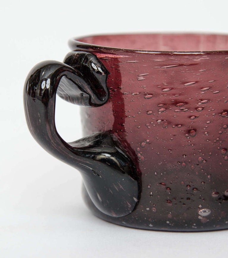 Rare Georgian Amethyst Glass Cup and Saucer Hand-Blown, circa 1800 For ...