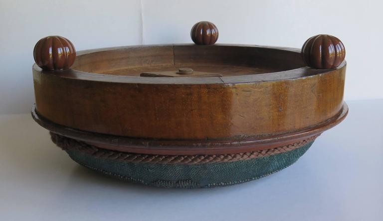 Mid-Victorian, Hand Beaded Foot Stool, Walnut, Bun Feet, English, circa ...