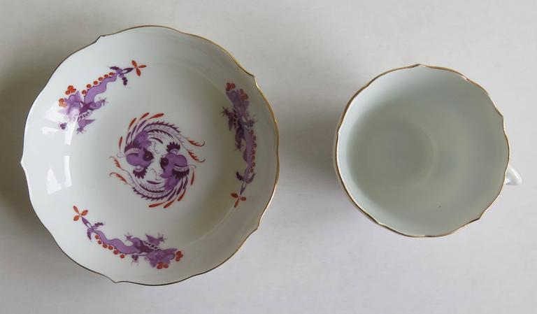 Meissen Porcelain Demitasse Cup and Saucer Chinese Dragon Pattern ...