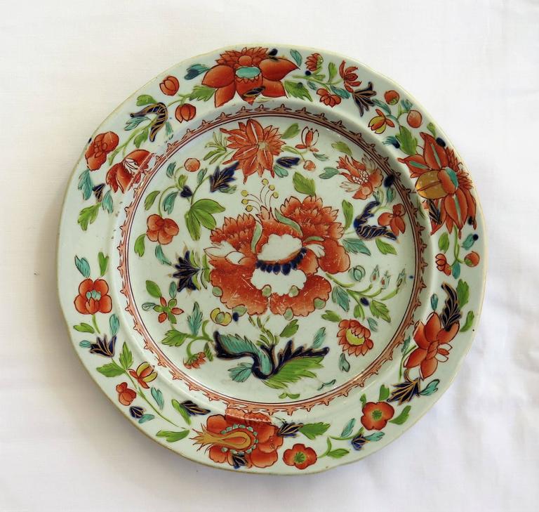 Early Mason's Ironstone Plates, Harlequin Set of Six, Some Rare ...
