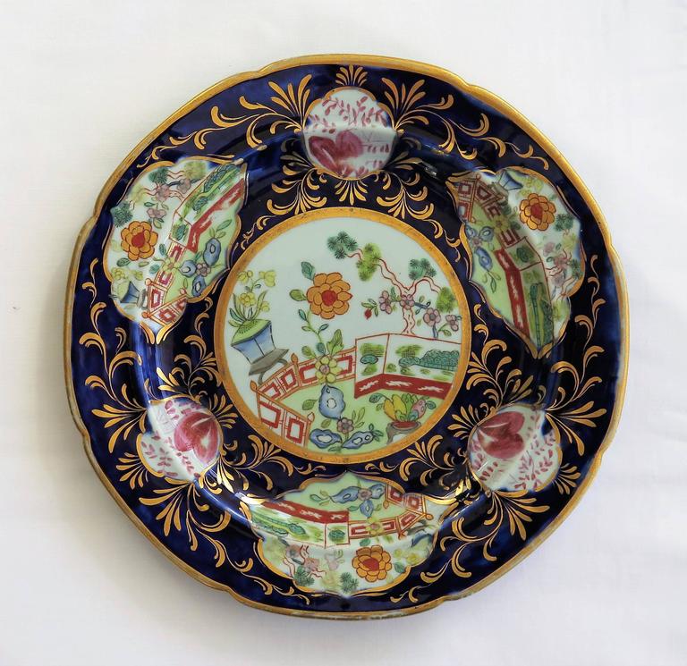 Early Mason's Ironstone Plates, Harlequin Set of Six, Some Rare ...