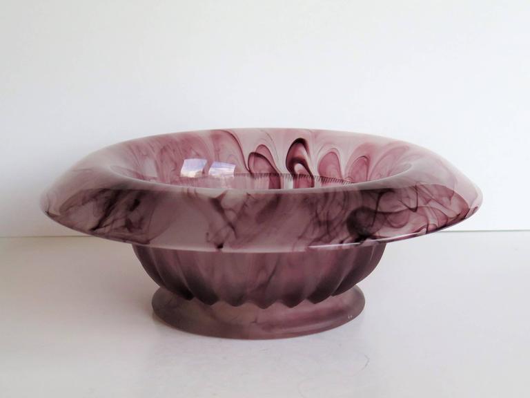 George Davidson Cloud Glass Bowl Purple Amethyst Art Deco, circa 1930s ...