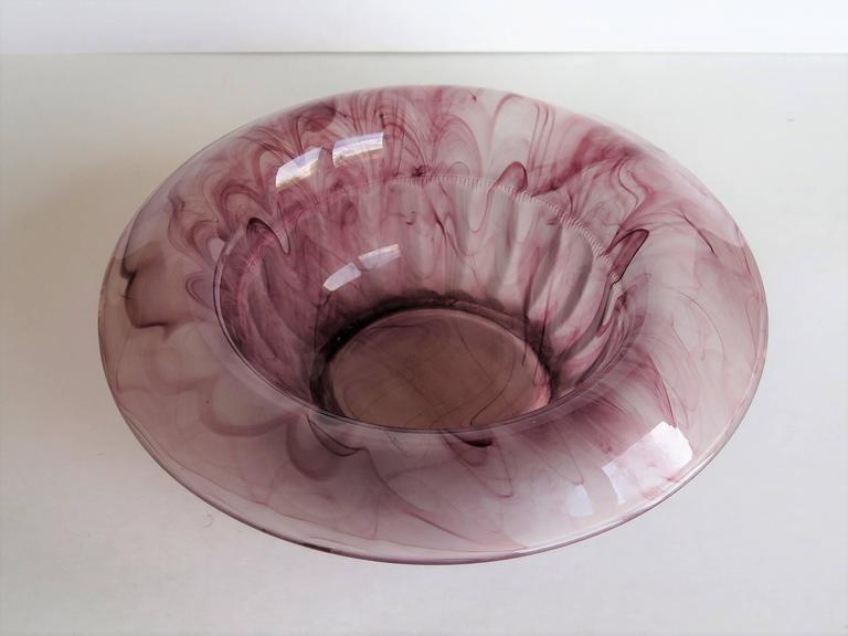 George Davidson Cloud Glass Bowl Purple Amethyst Art Deco, circa 1930s ...