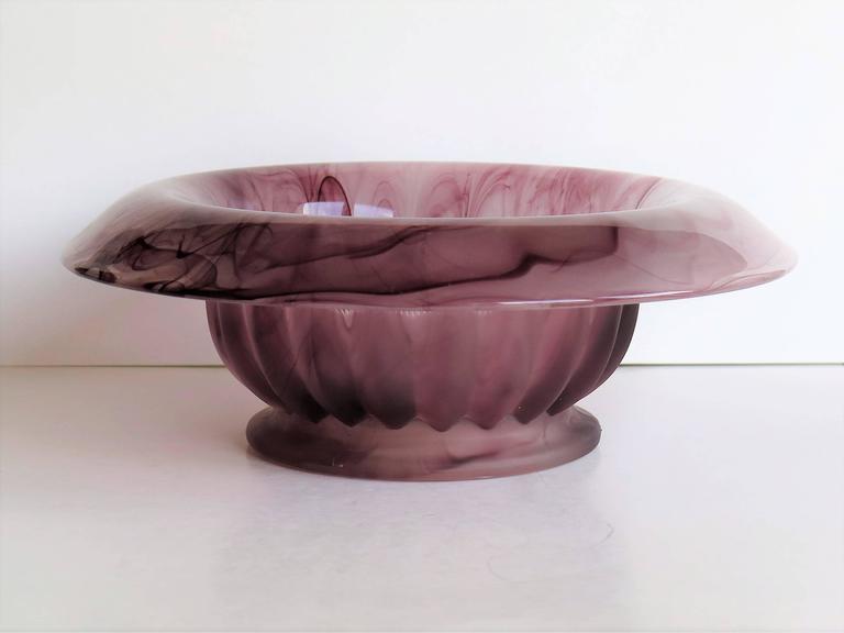 George Davidson Cloud Glass Bowl Purple Amethyst Art Deco, circa 1930s ...