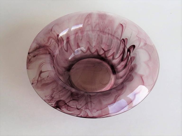 George Davidson Cloud Glass Bowl Purple Amethyst Art Deco, circa 1930s ...