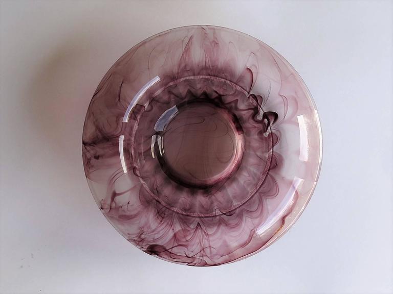George Davidson Cloud Glass Bowl Purple Amethyst Art Deco, circa 1930s ...