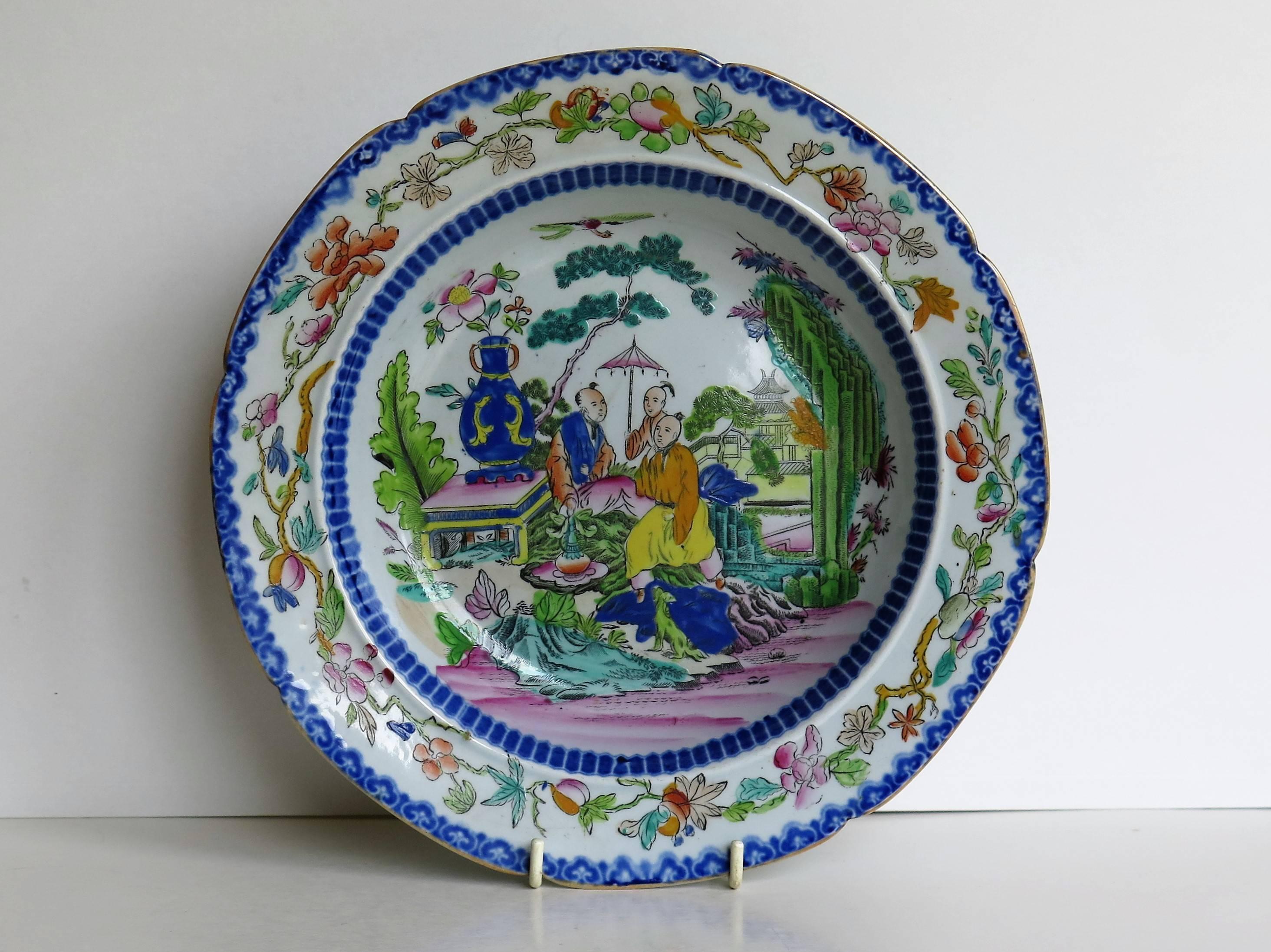 Early, Mason's Ironstone Deep Plate or Bowl, Rare Mogul Pattern, circa ...