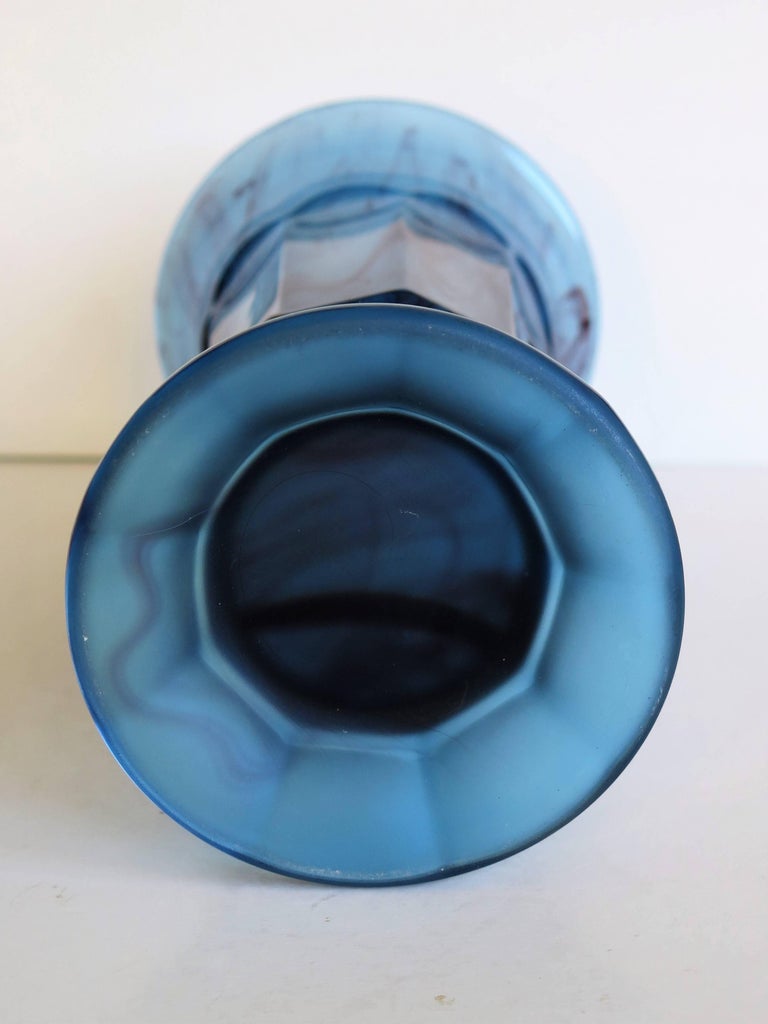 George Davidson Cloud Glass Blue Column Vase Art Deco Period, Circa ...