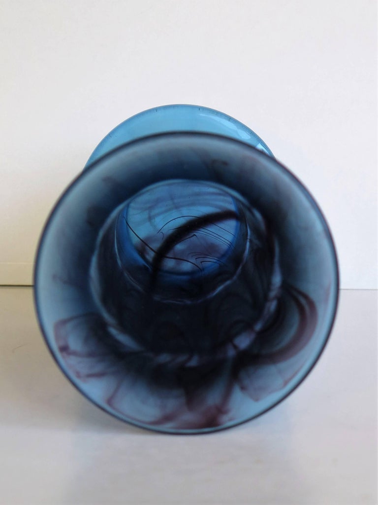 George Davidson Cloud Glass Blue Column Vase Art Deco Period, Circa ...