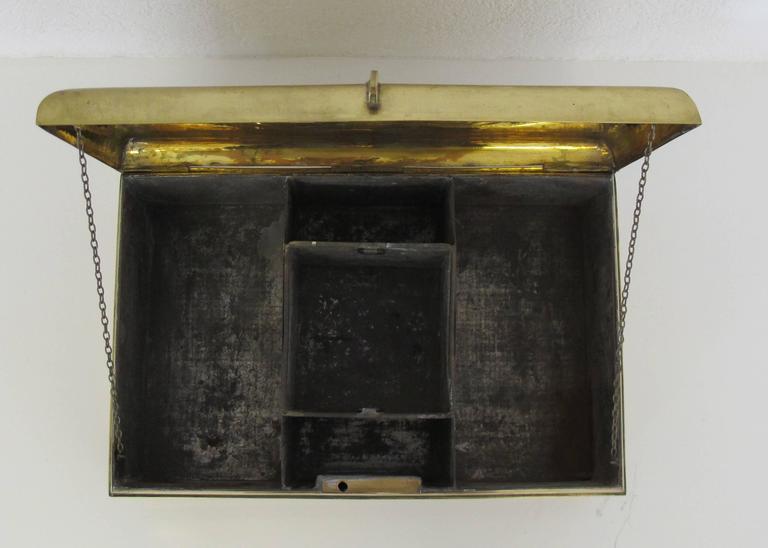 Dutch Art Nouveau 'Nieuwe Kunst' Brass Engraved Chest by J.C. Stoffels ...