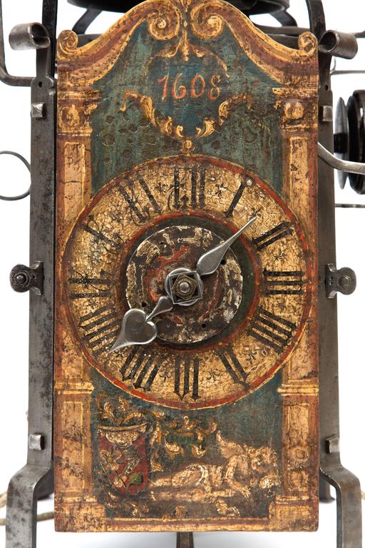 Good Iron Go and Striking Gothic Chamber Clock with Alarm Dated 1608 ...