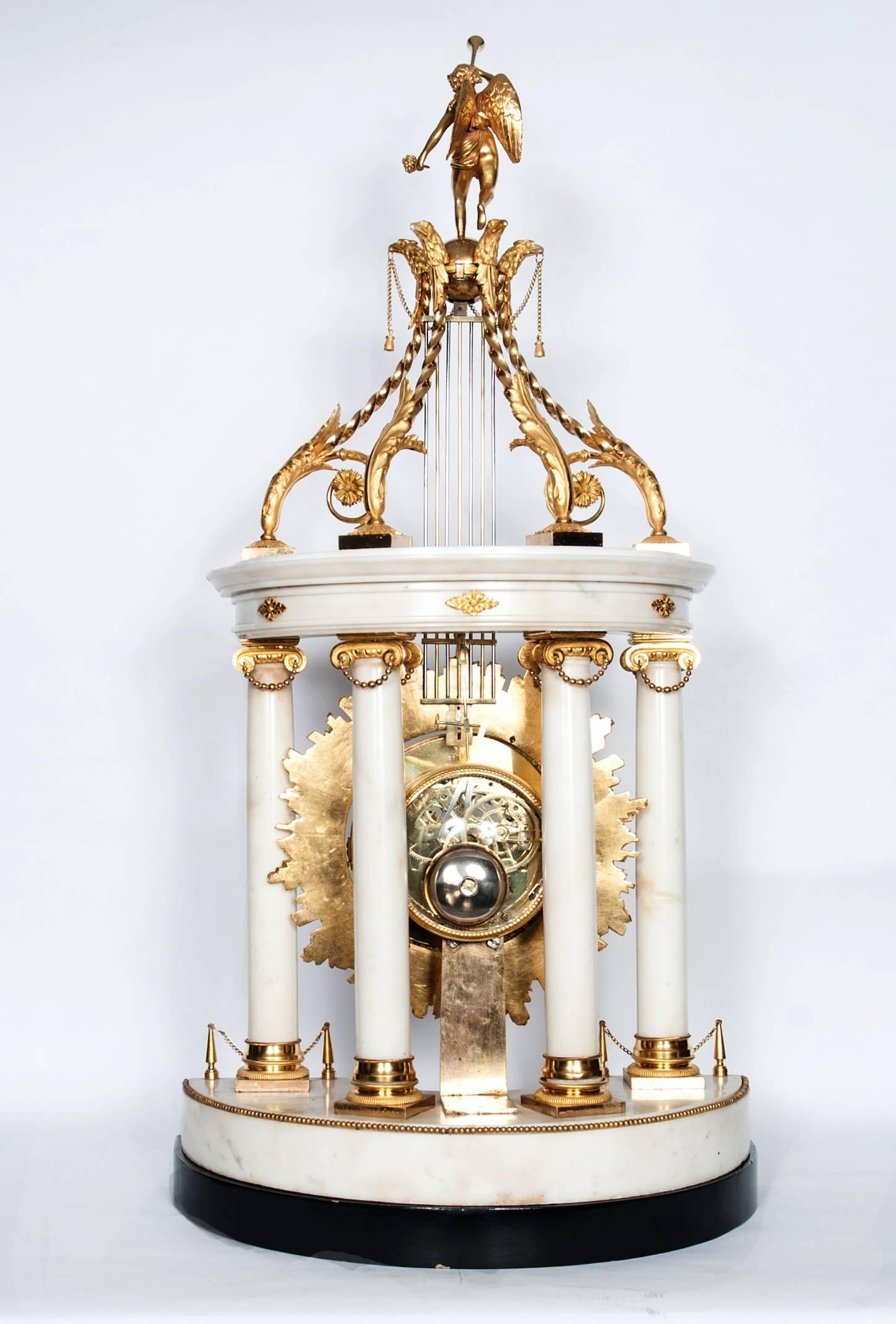Imposing Monumental Louis XVI Temple Mantel Clock, circa 1780 For Sale ...