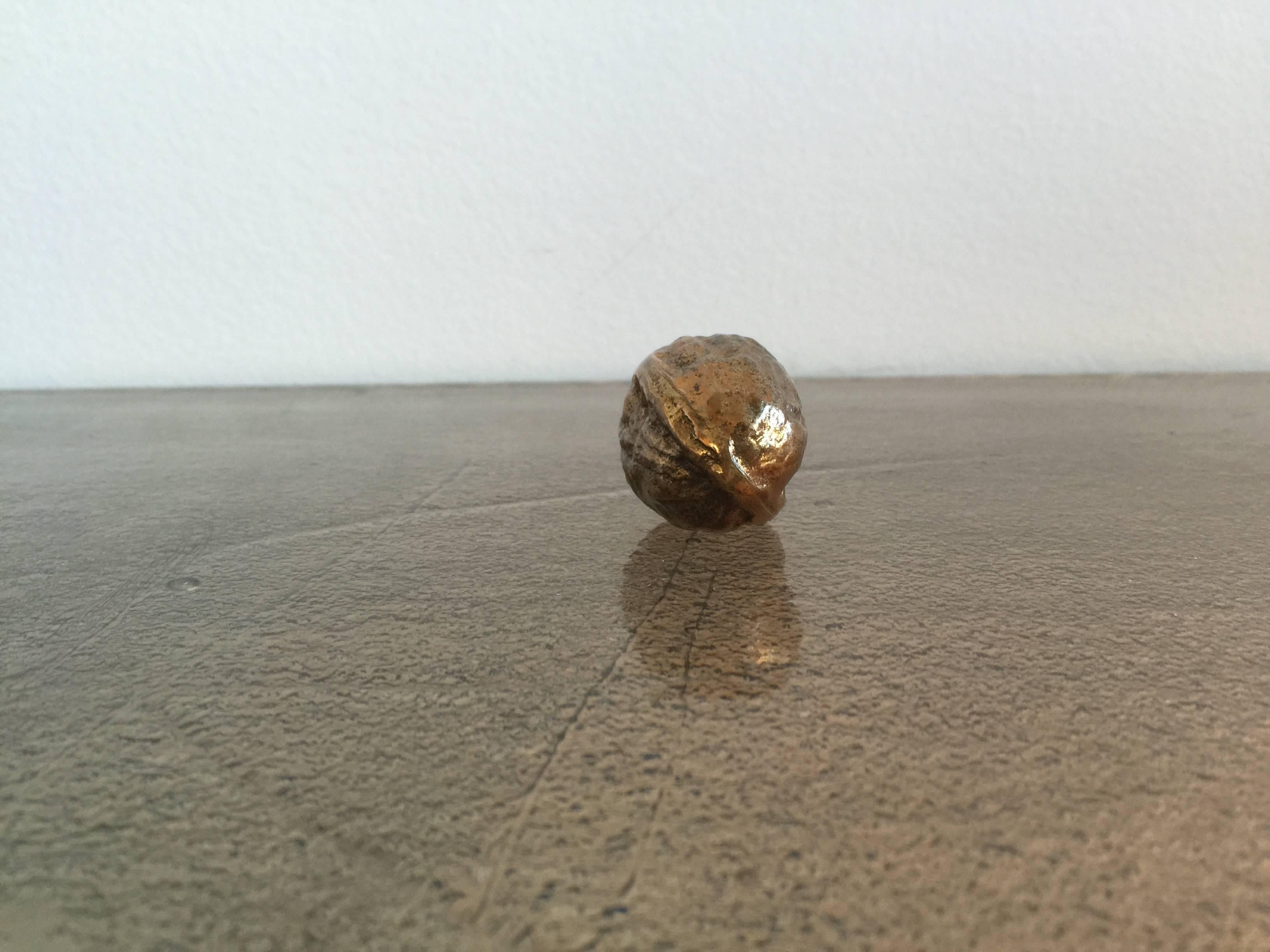 Signed Petite Bronze Miniature Wallnut Shaped Paperweight, France ...